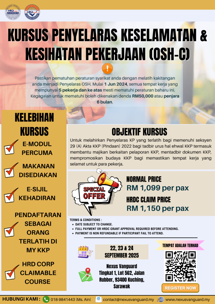 OSH Coordinator Course Kuching Sarawak - Nexus Vanguard